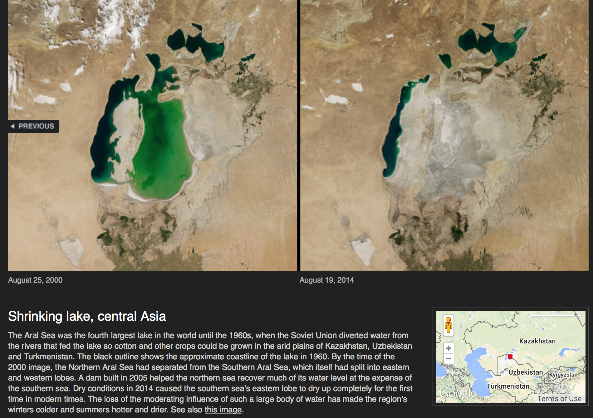 Images of change from NASA – Schatzie's Earth Project